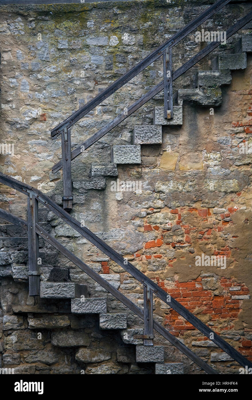 Stairs, Rothenburg ob der Tauber, Germany Stock Photo - Alamy