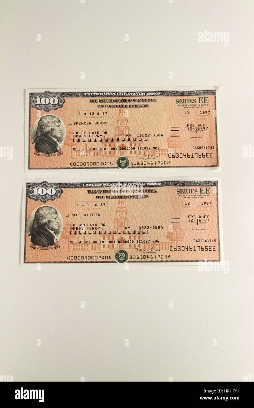 US Savings Bonds Stock Photo - Alamy