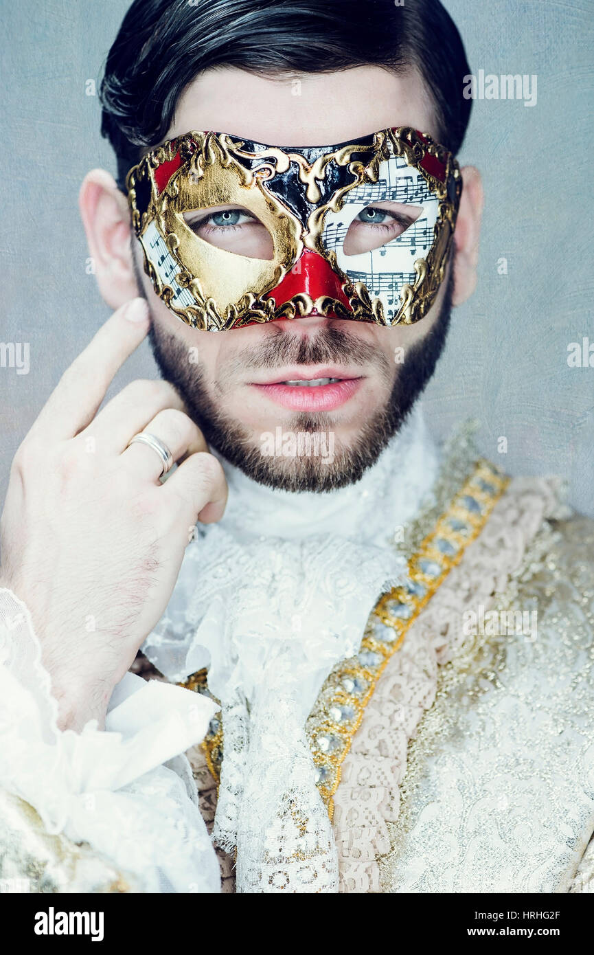 Casanova, Mann mit venezianischer Maske - Casanova, man with Venetian ...