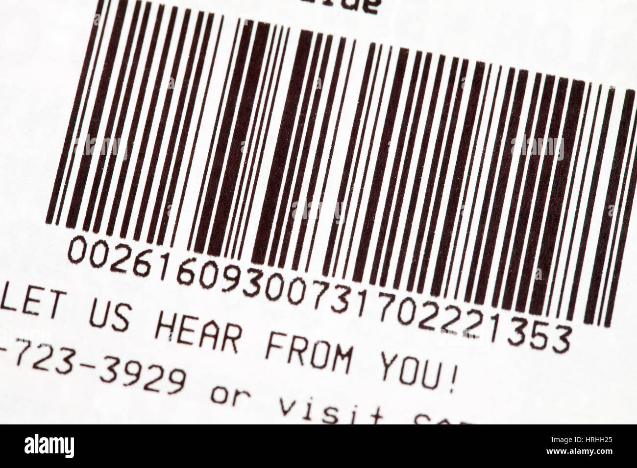 Grocery receipt barcode hi-res stock photography and images - Alamy
