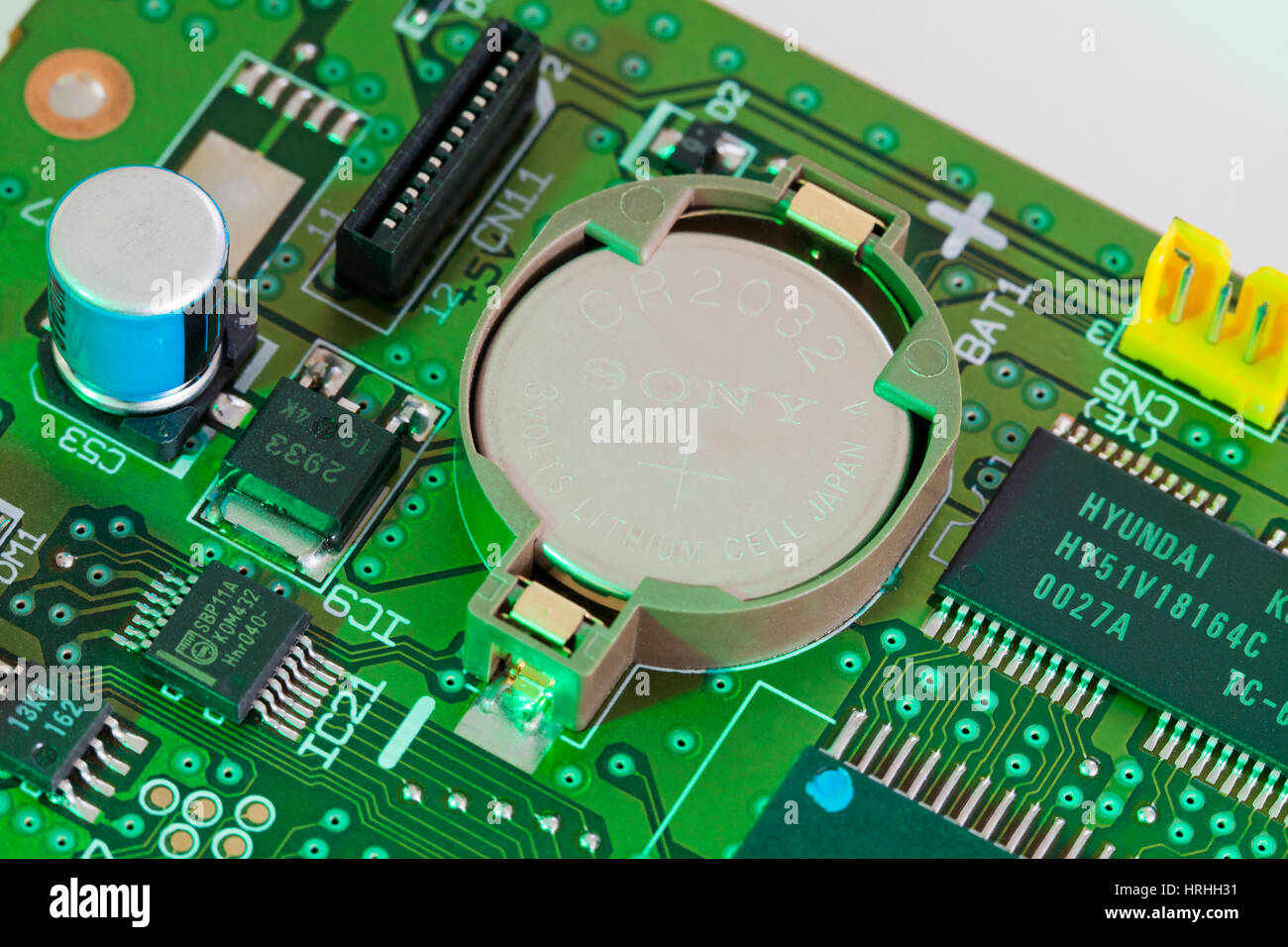 Circuit board battery Stock Photo - Alamy