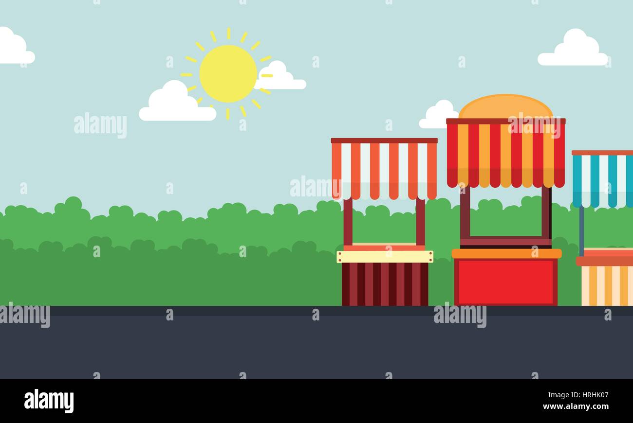 Landscape of street stall vector art Stock Vector Image & Art - Alamy