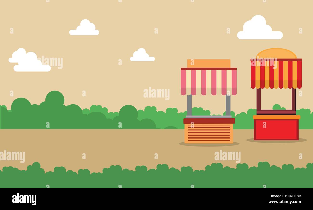 Street stall design landscape background Stock Vector Image & Art - Alamy