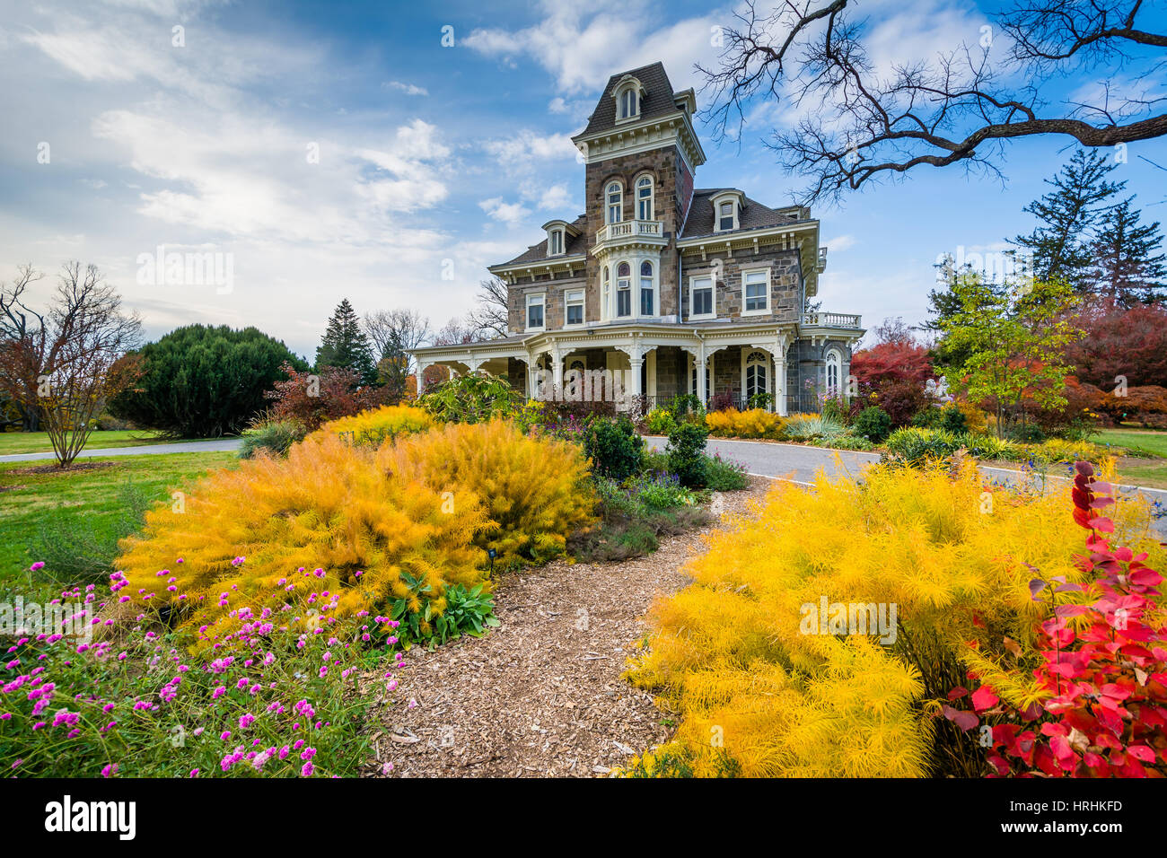 The Cylburn Mansion at Cylburn Arboretum, in Baltimore, Maryland Stock ...
