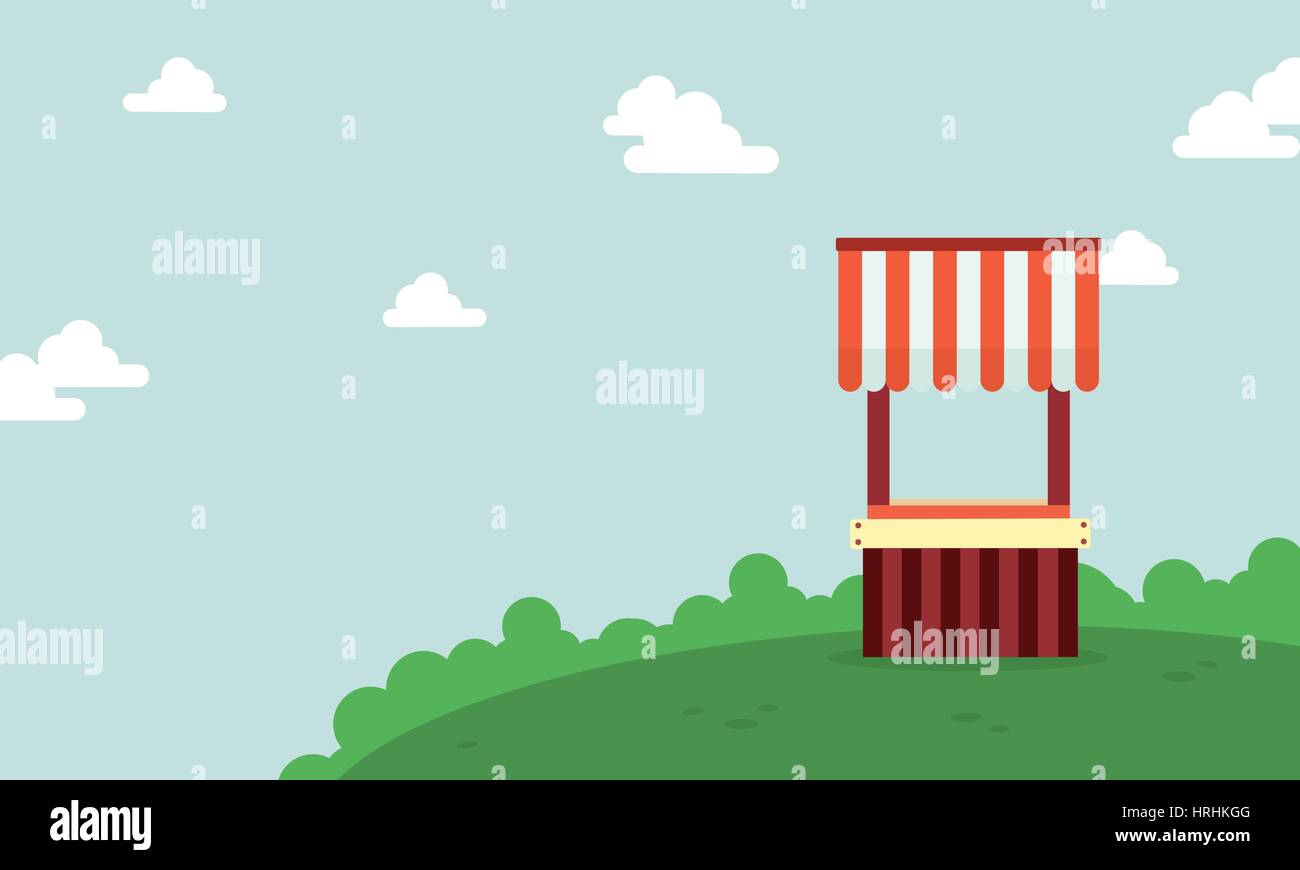 Landscape street stall background Stock Vector Images - Alamy