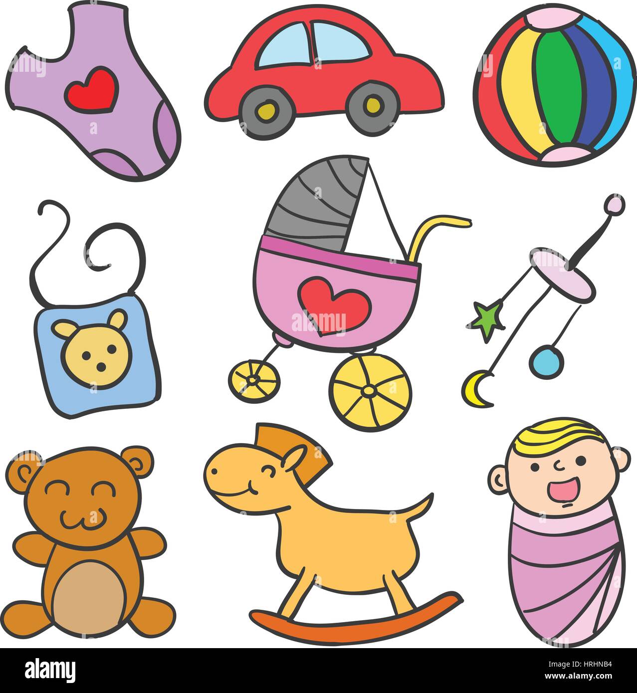Illustration vector of baby object set Stock Vector Image & Art - Alamy