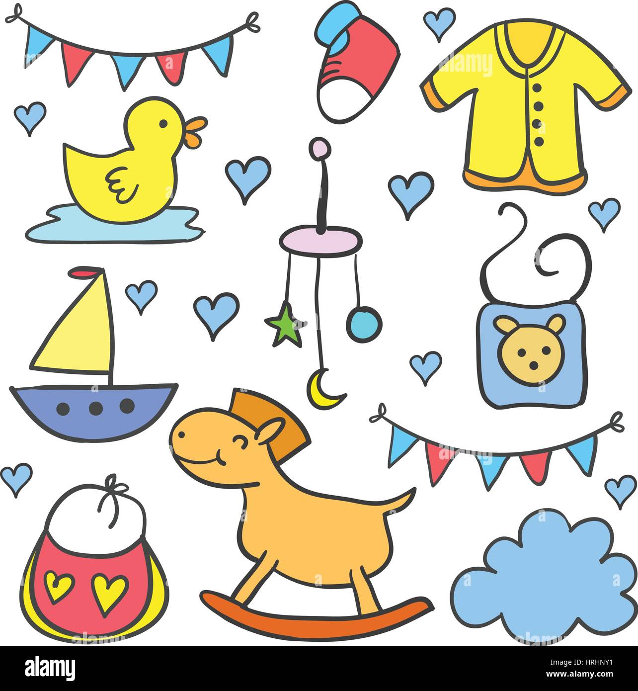 Vector art of element baby set Stock Vector Image & Art - Alamy