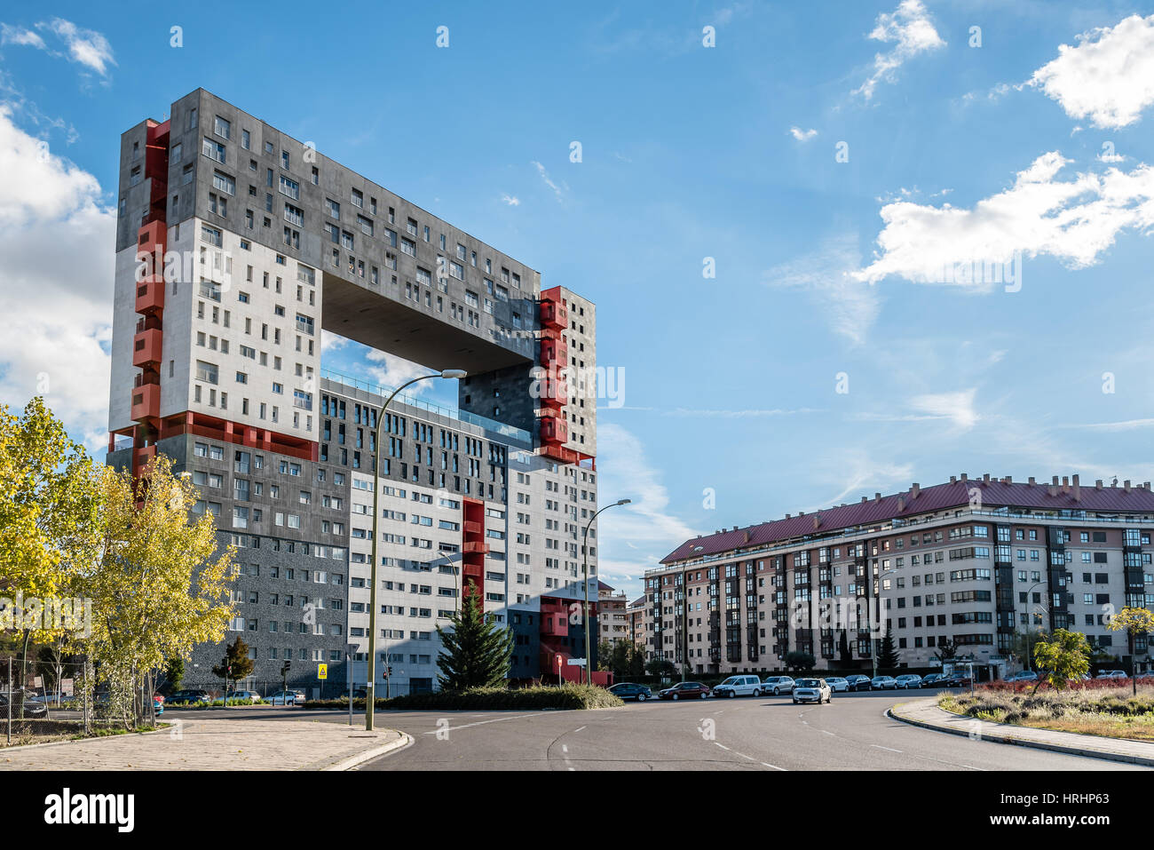 Modern architecture apartment building in Madrid Stock Photo - Alamy