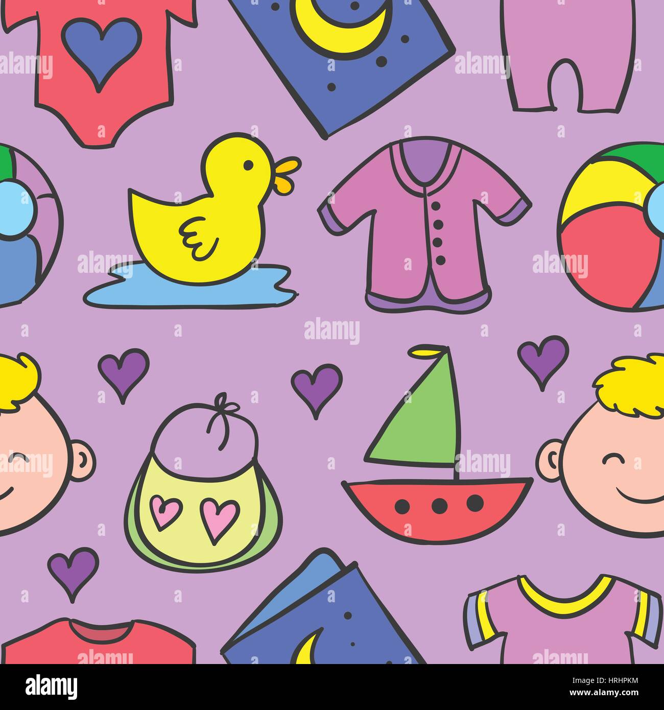 Collection of element baby doodle set Stock Vector Image & Art - Alamy