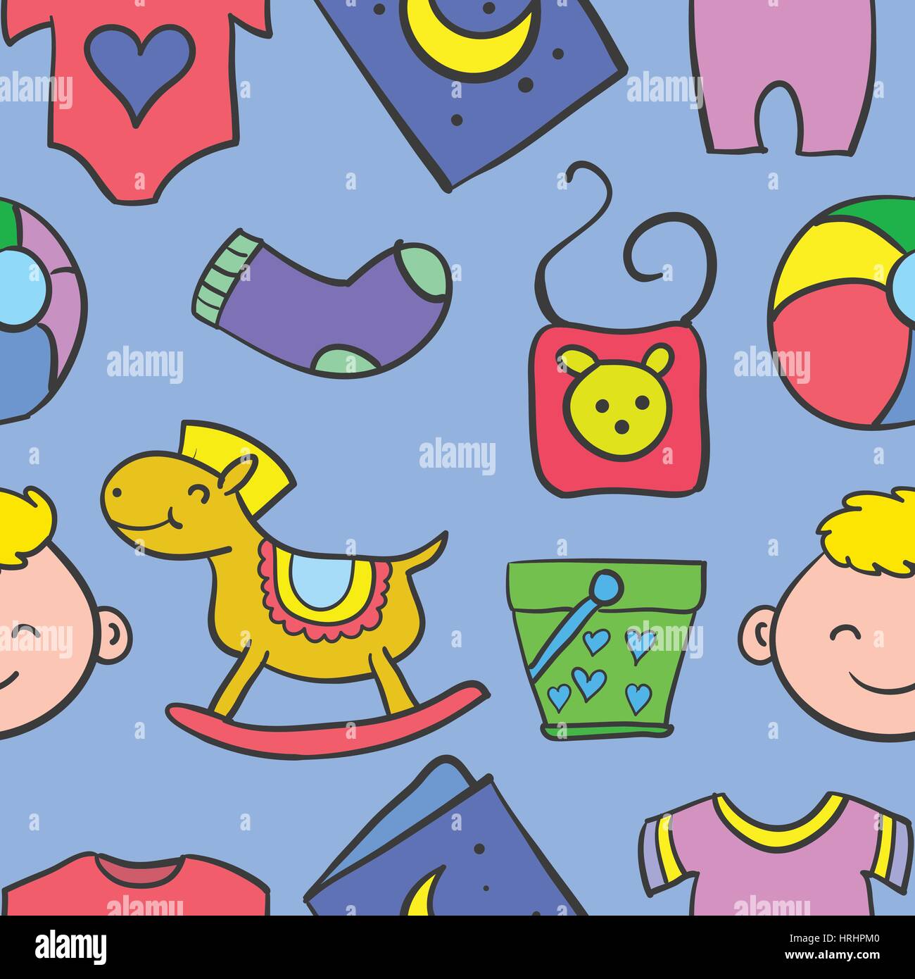 Illustration of element baby doodles Stock Vector Image & Art - Alamy