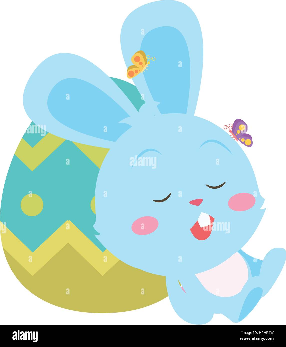 Bunny sleeping in egg character Stock Vector Image & Art - Alamy