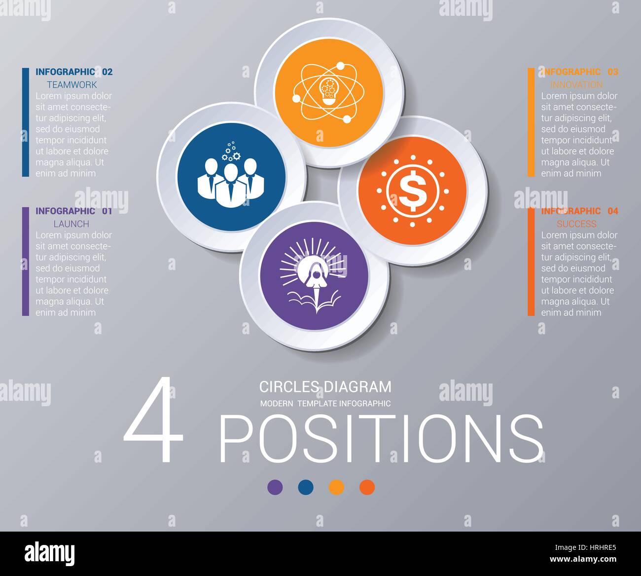 Circles diagram, data Elements For Template infographics 4 positions ...