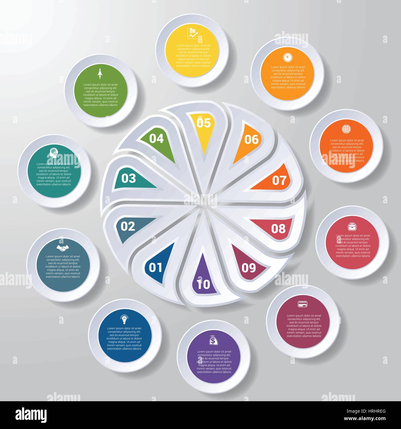 Pie chart or area chart diagram data Elements For Template infographics ...