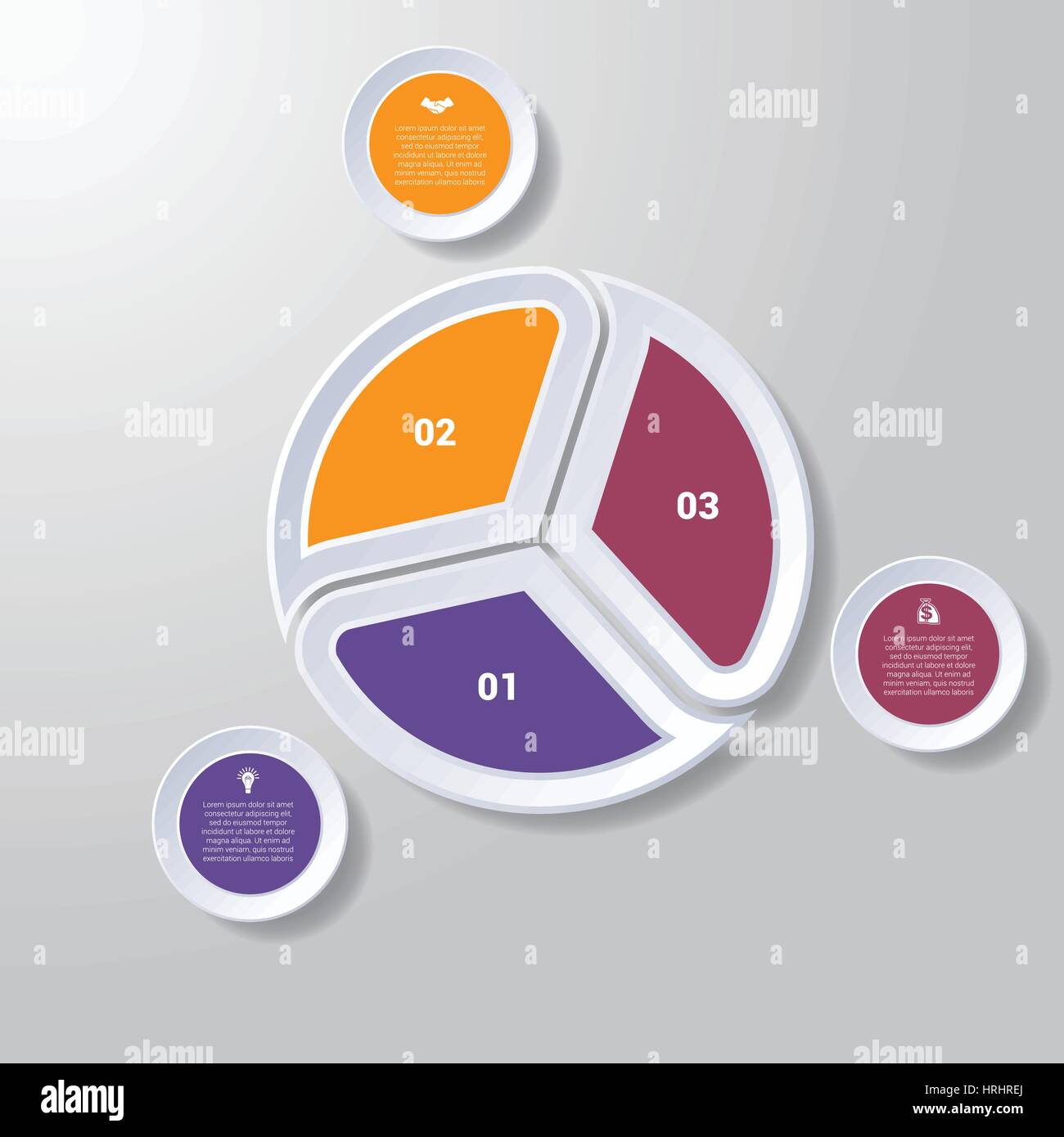Pie chart or area chart diagram data Elements For Template infographics ...