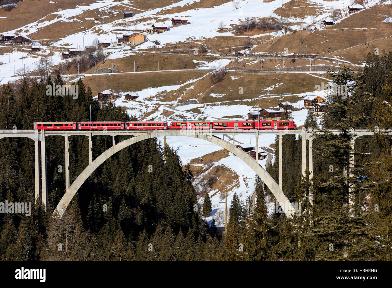 Transport bridge red train hi-res stock photography and images - Alamy