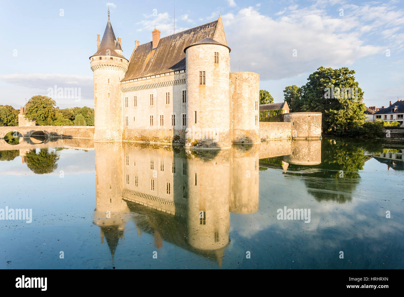The Chateau de Sully-sur-Loire, seat of the Duke de Sully, Loiret ...