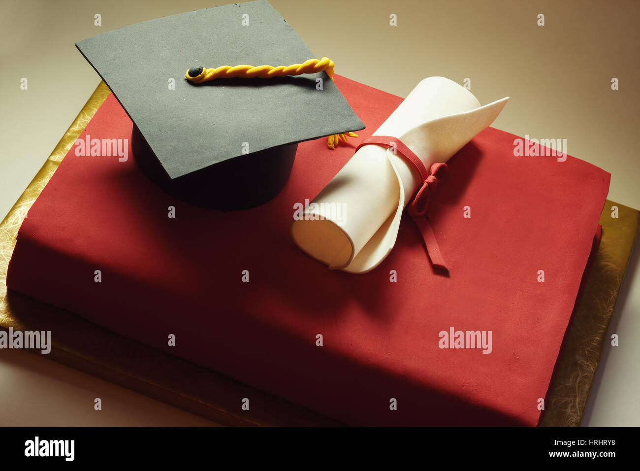 Details of cake decoration, conceptual composition about academic ...