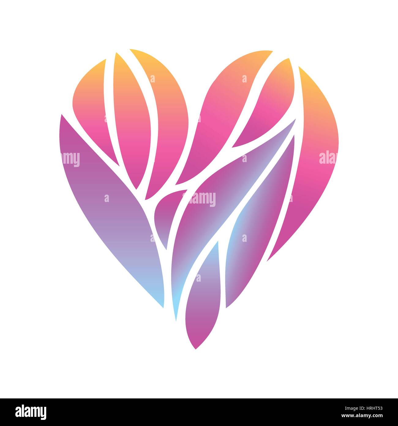 Heart composition on white background Stock Vector Image & Art - Alamy
