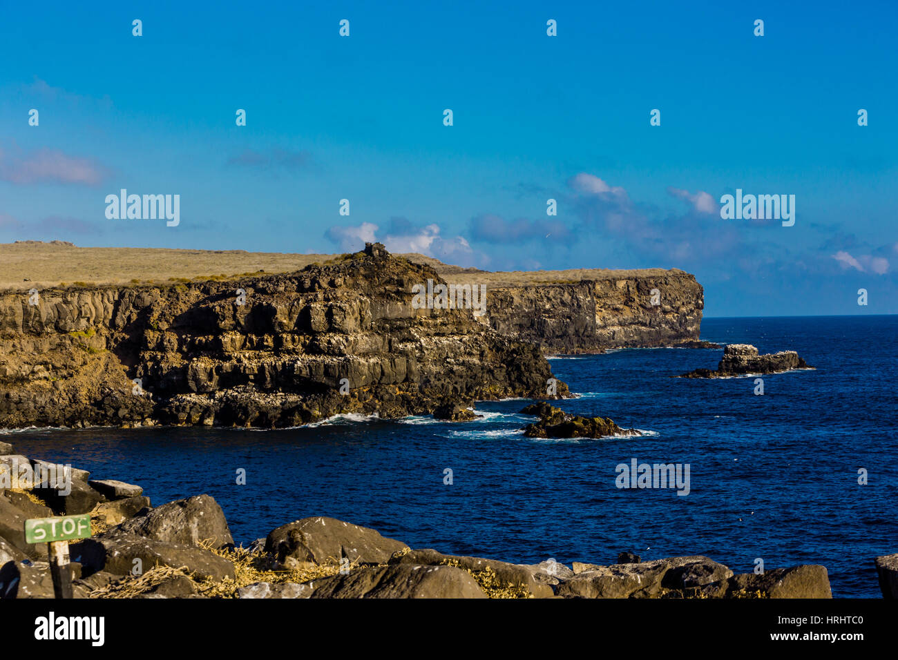 Cliffs of Espanola Island, Galapagos Islands, UNESCO, Ecuador Stock ...