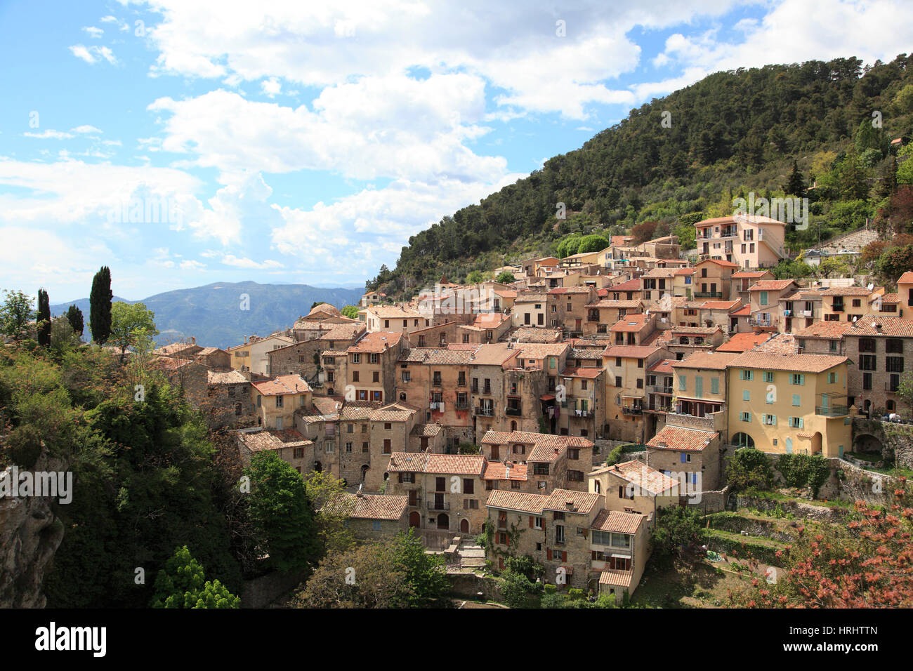 Perched medieval village of Peille, Alpes-Maritimes, Cote d'Azur ...