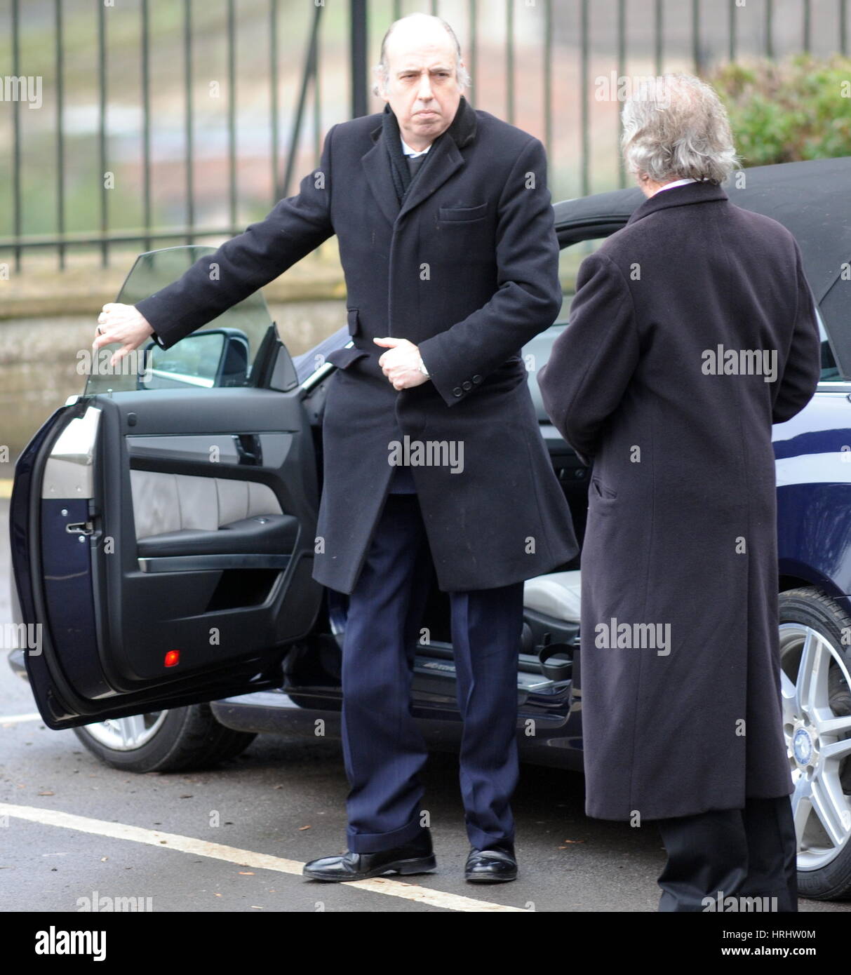 Mick Jones of The Clash attends the funeral of music engineer and ...