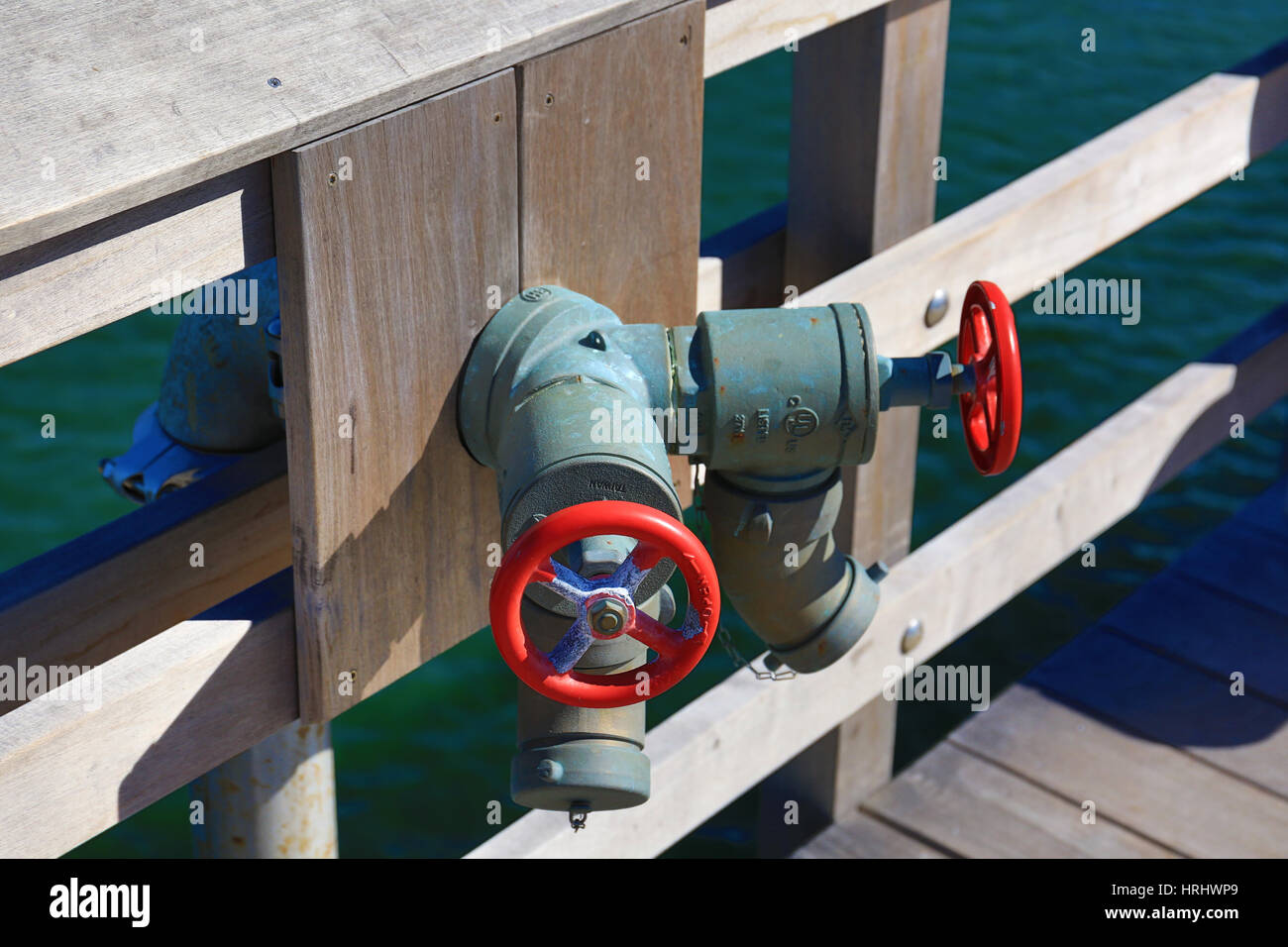 Fire hydrant on Naples Pier Florida Stock Photo - Alamy