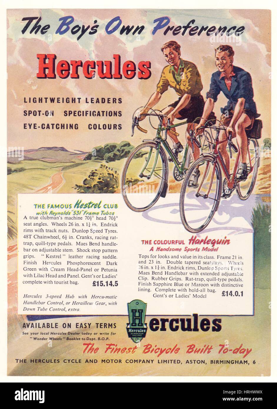1950s cycling High Resolution Stock Photography and Images - Alamy