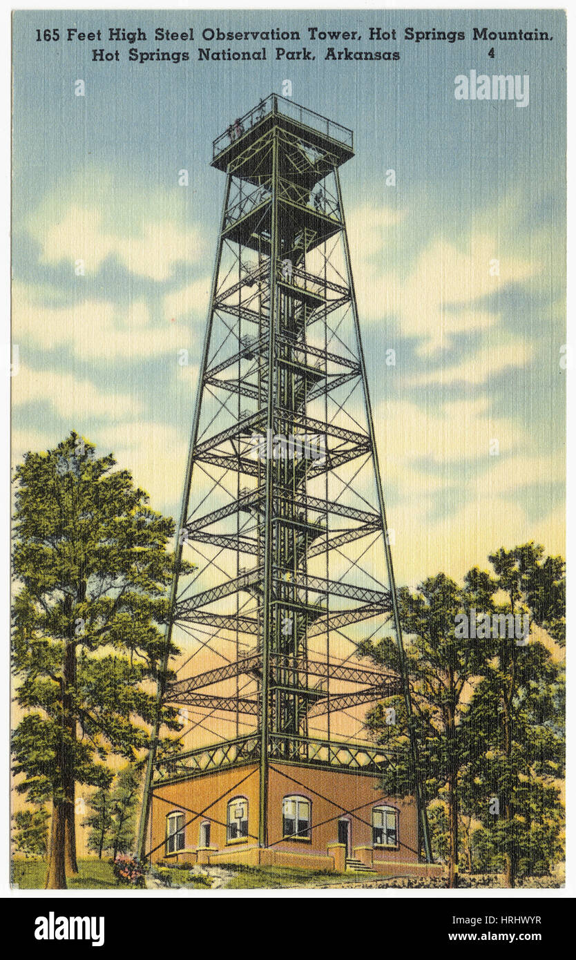 Hot springs mountain observation tower hi-res stock photography and ...