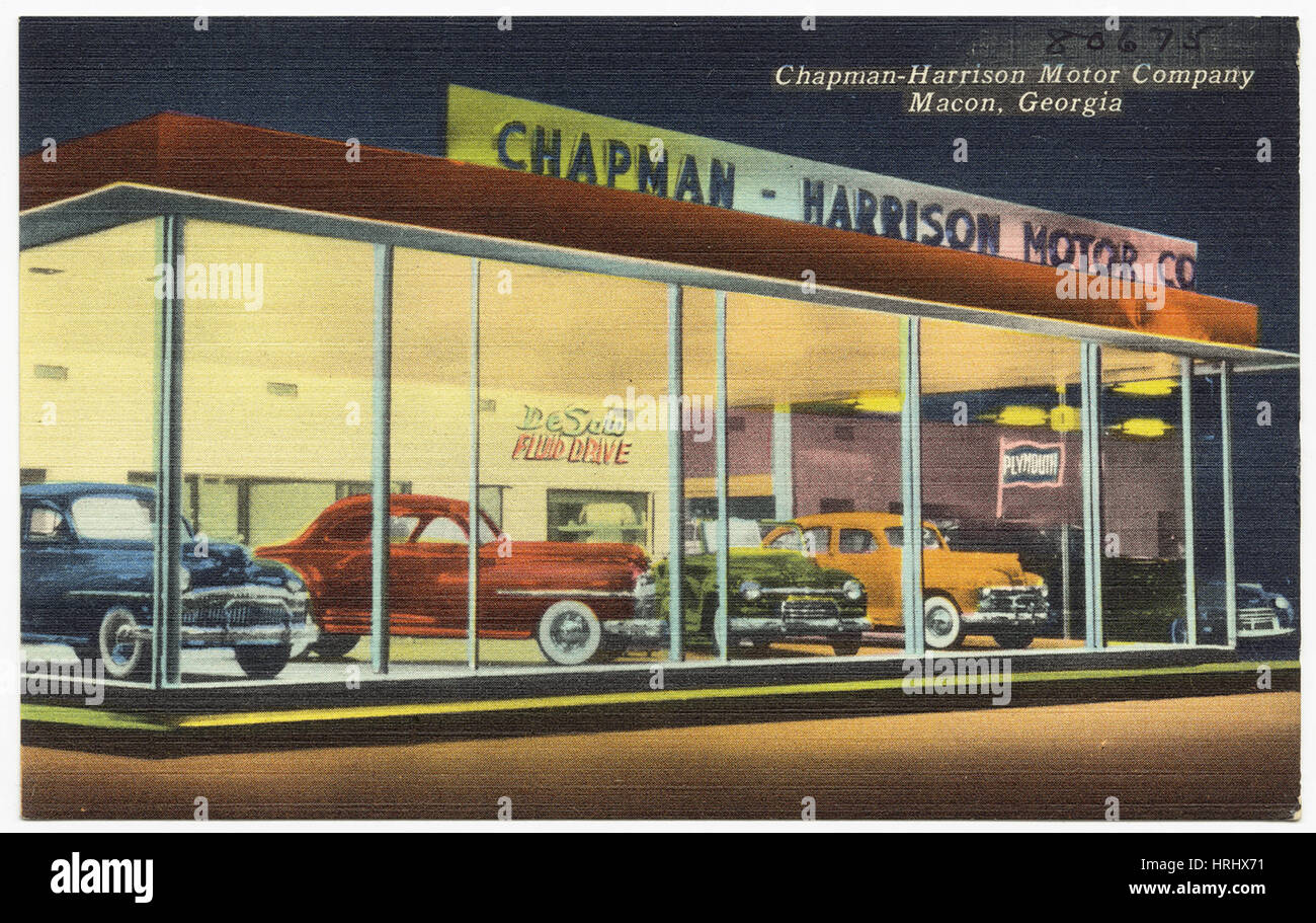 Georgia - Chapman-Harrison Motor Company, Macon, Georgia Stock Photo ...