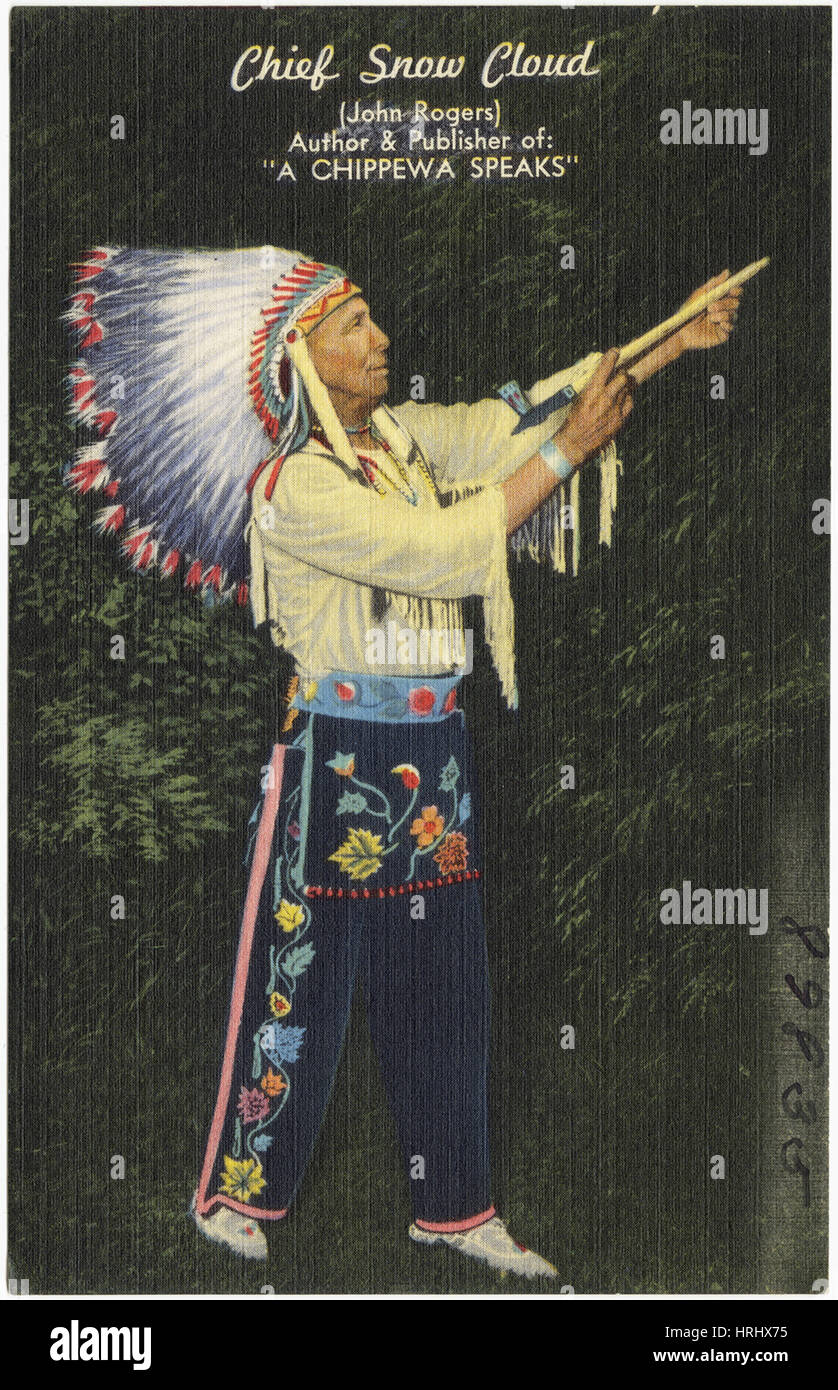 Chief Snow Cloud (John Rogers), author & publisher of Stock Photo - Alamy