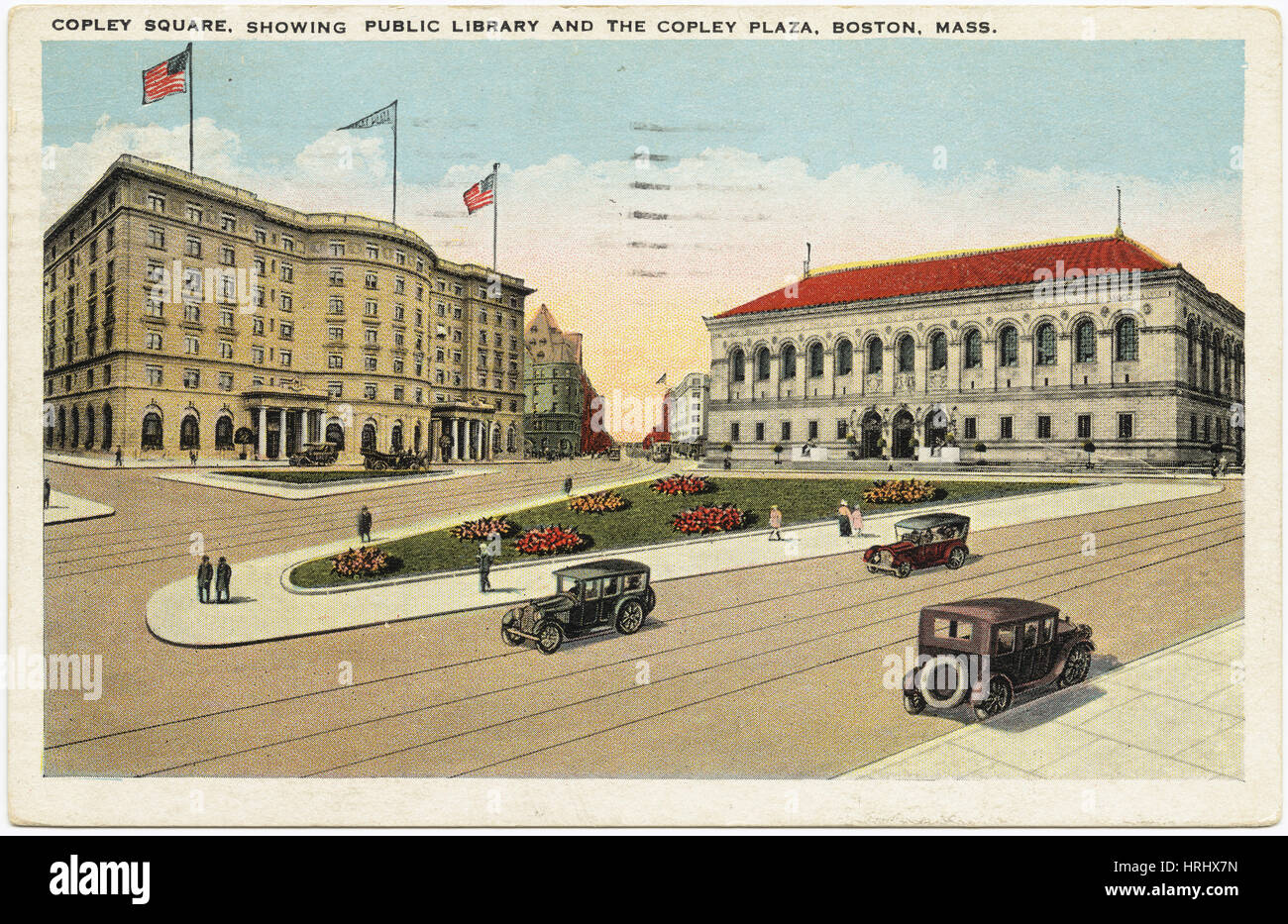 Boston - Copley Square, Showing Public Library and the Copley Plaza ...