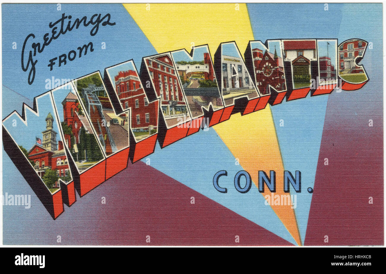 Postcard vintage connecticut hi-res stock photography and images - Alamy