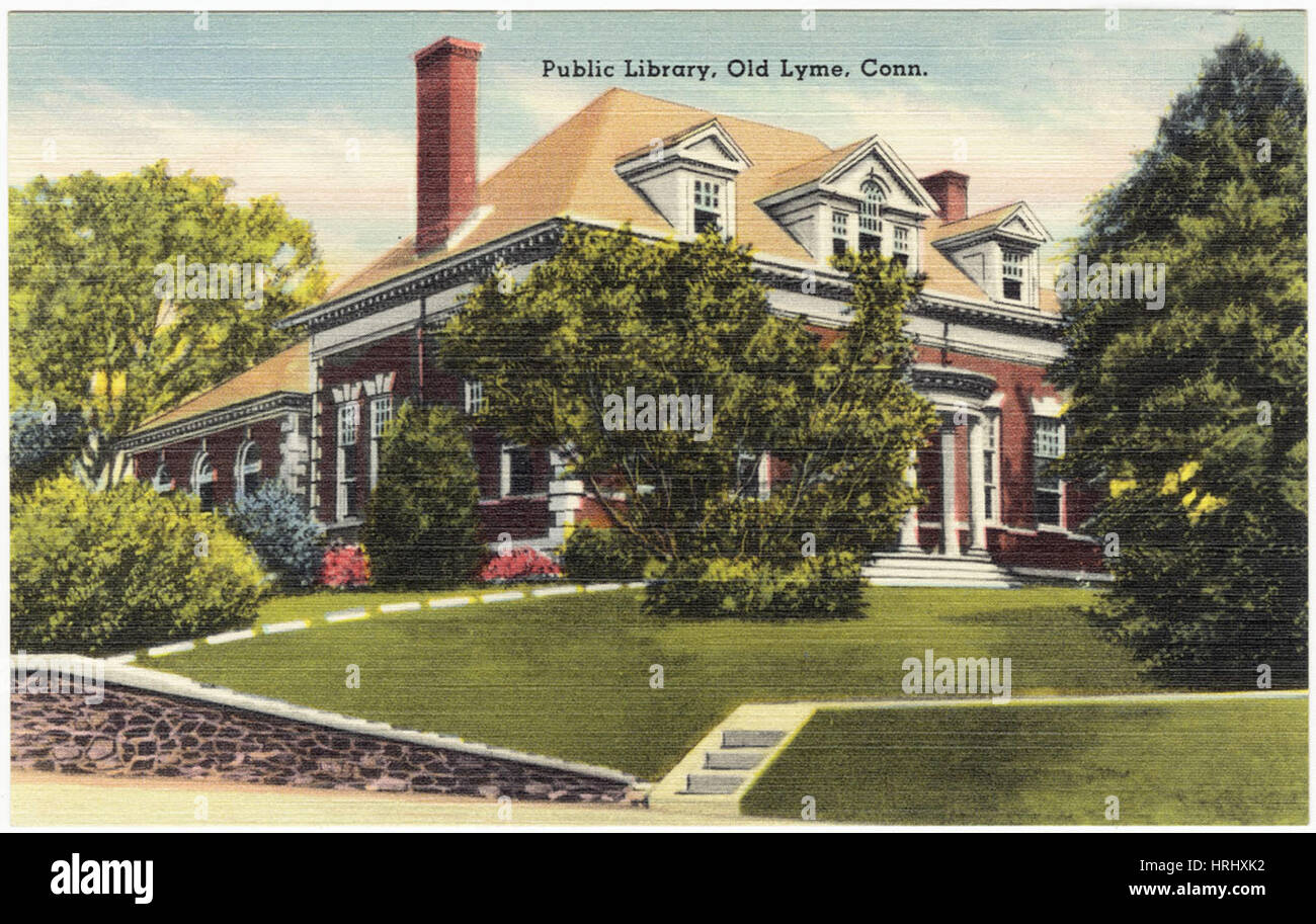 Connecticut - Public Library, Old Lyme, Conn Stock Photo - Alamy