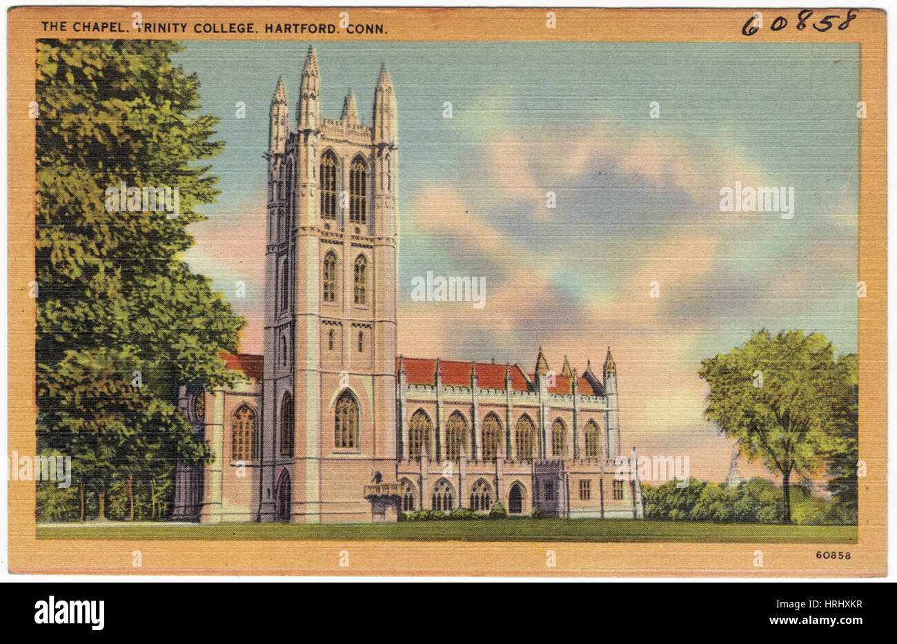 Connecticut - The chapel, Trinity College, Hartford, Conn Stock Photo ...