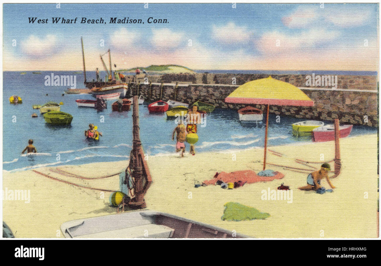 Connecticut - West Wharf Beach, Madison, Conn Stock Photo - Alamy