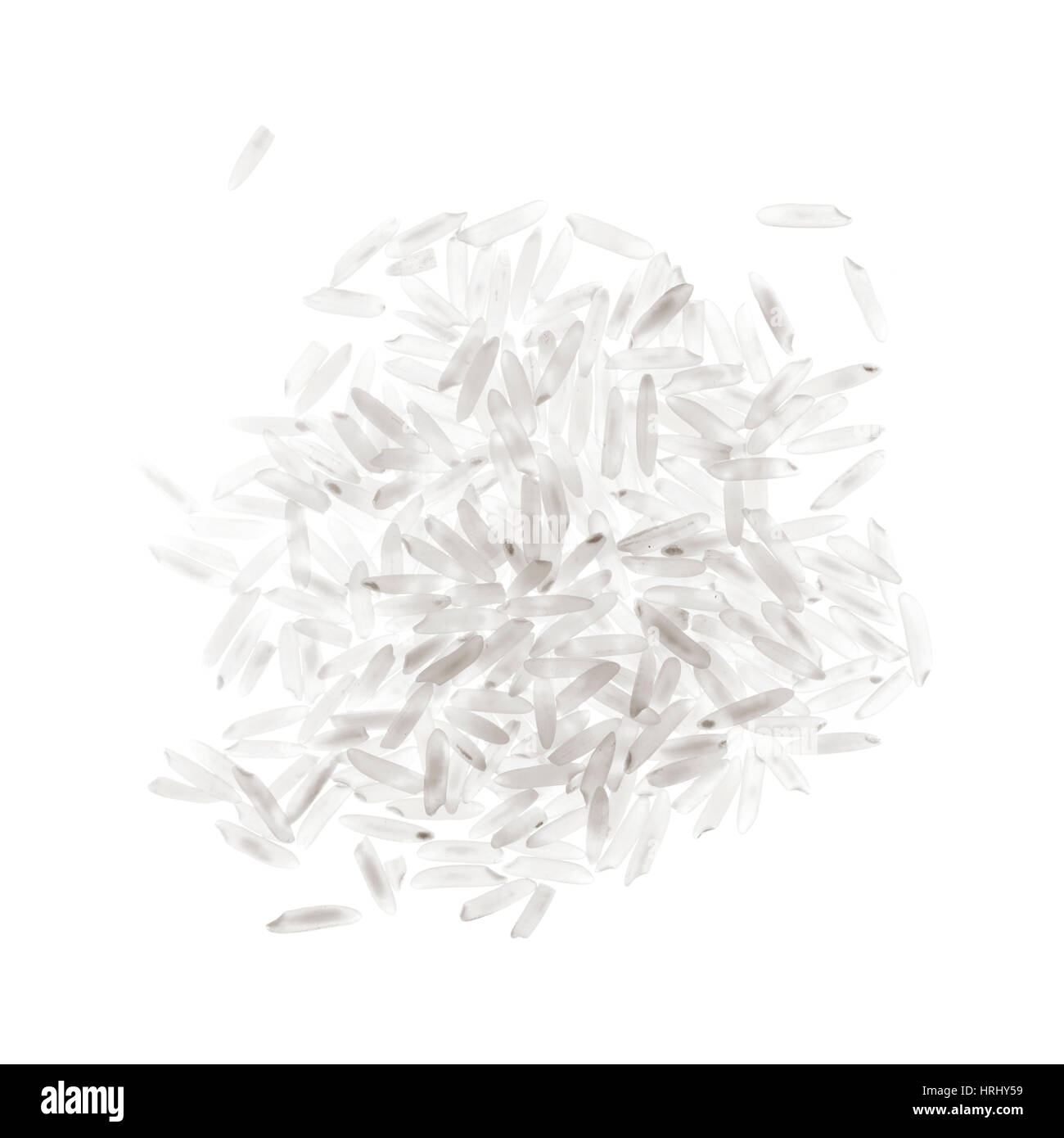 basmati rice grains isolated on white background Stock Photo - Alamy