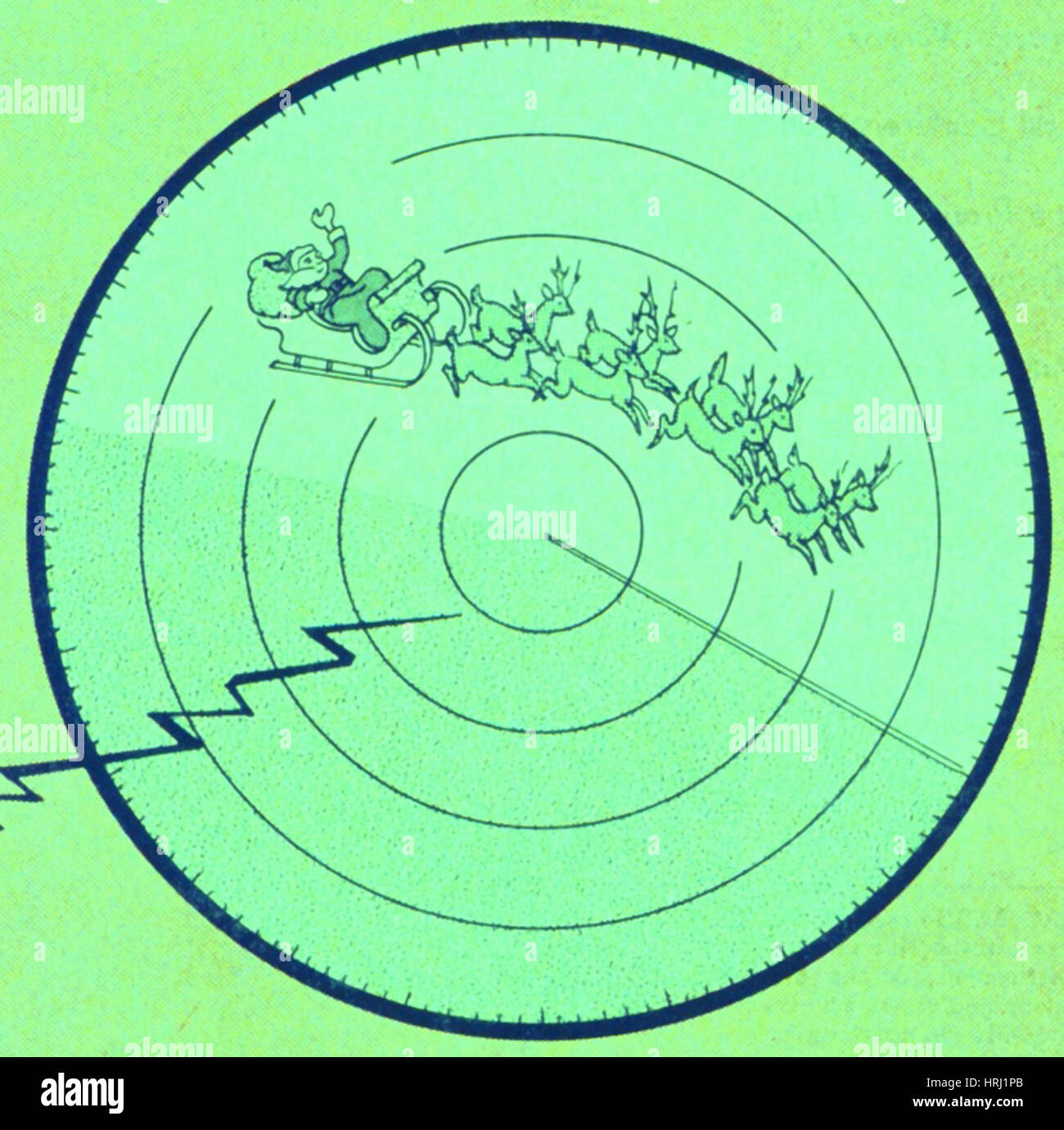 Santa Claus Over North Pole, 1958 Stock Photo - Alamy