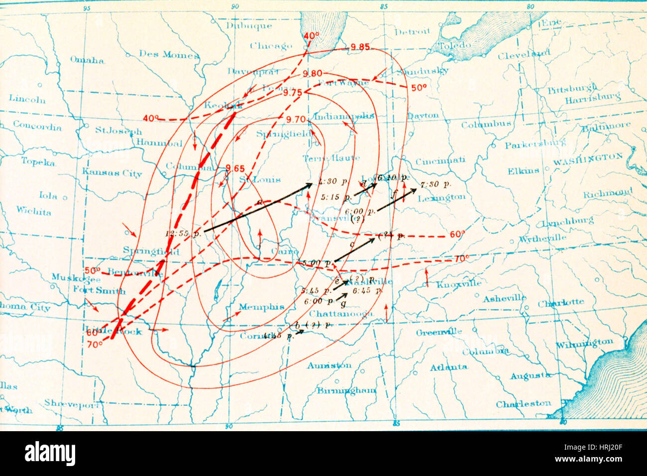 Tornado map usa hi-res stock photography and images - Alamy