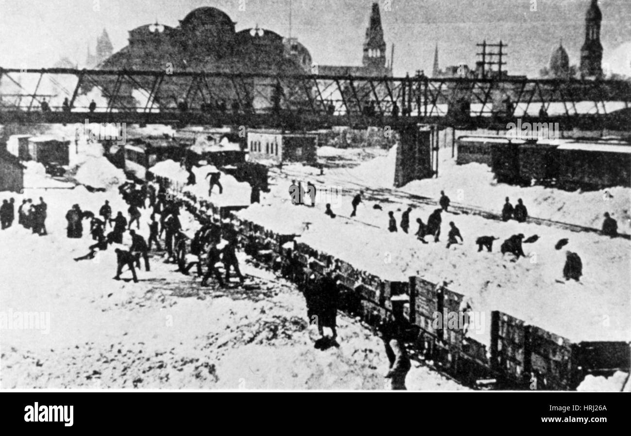 NYC, The Great Blizzard, 1888 Stock Photo - Alamy