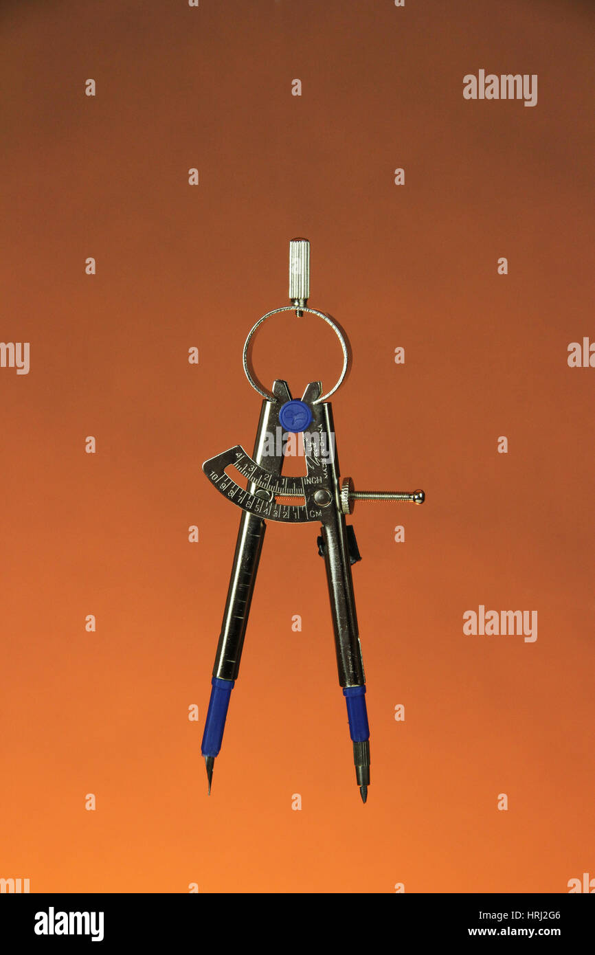 Compass used in Geometry Stock Photo - Alamy