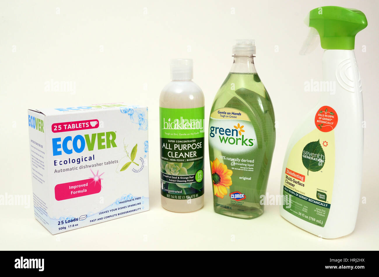 Green Cleaning Products Stock Photo - Alamy