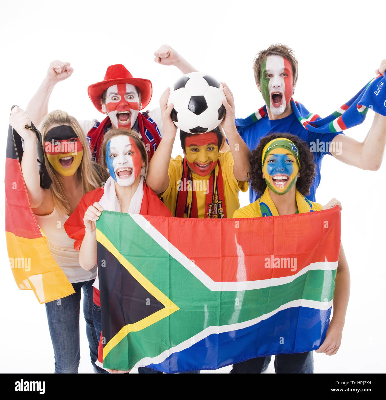 Football fans from all over the world, Fussballfans aus aller Welt ...