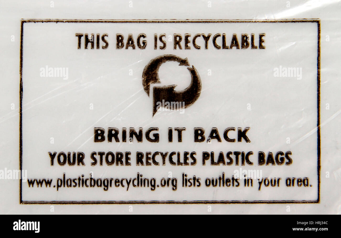 Recyclable Plastic Bag Stock Photo - Alamy