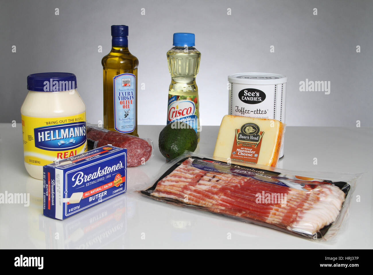 Foods with Oil and Fat Stock Photo - Alamy