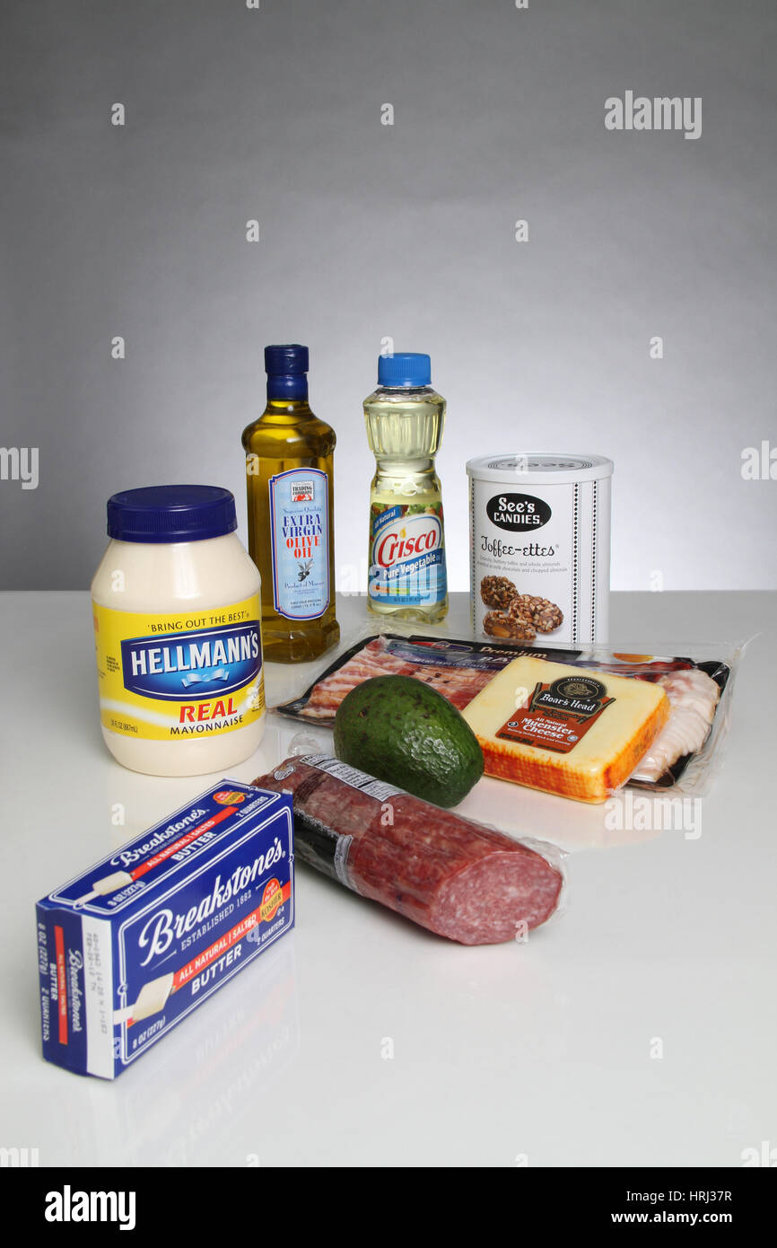 Foods with Oil and Fat Stock Photo - Alamy