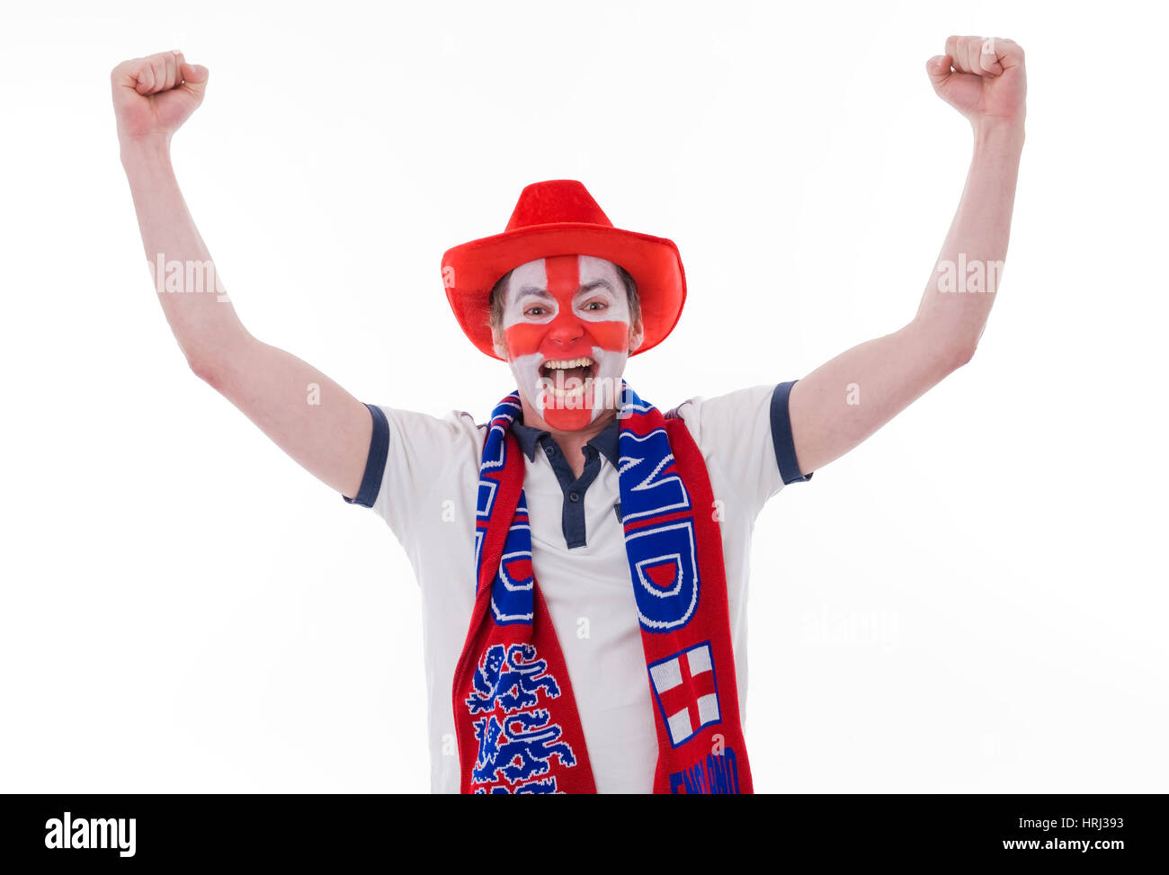 English football fan , Englischer Fussballfan zeigt Emotionen Stock ...