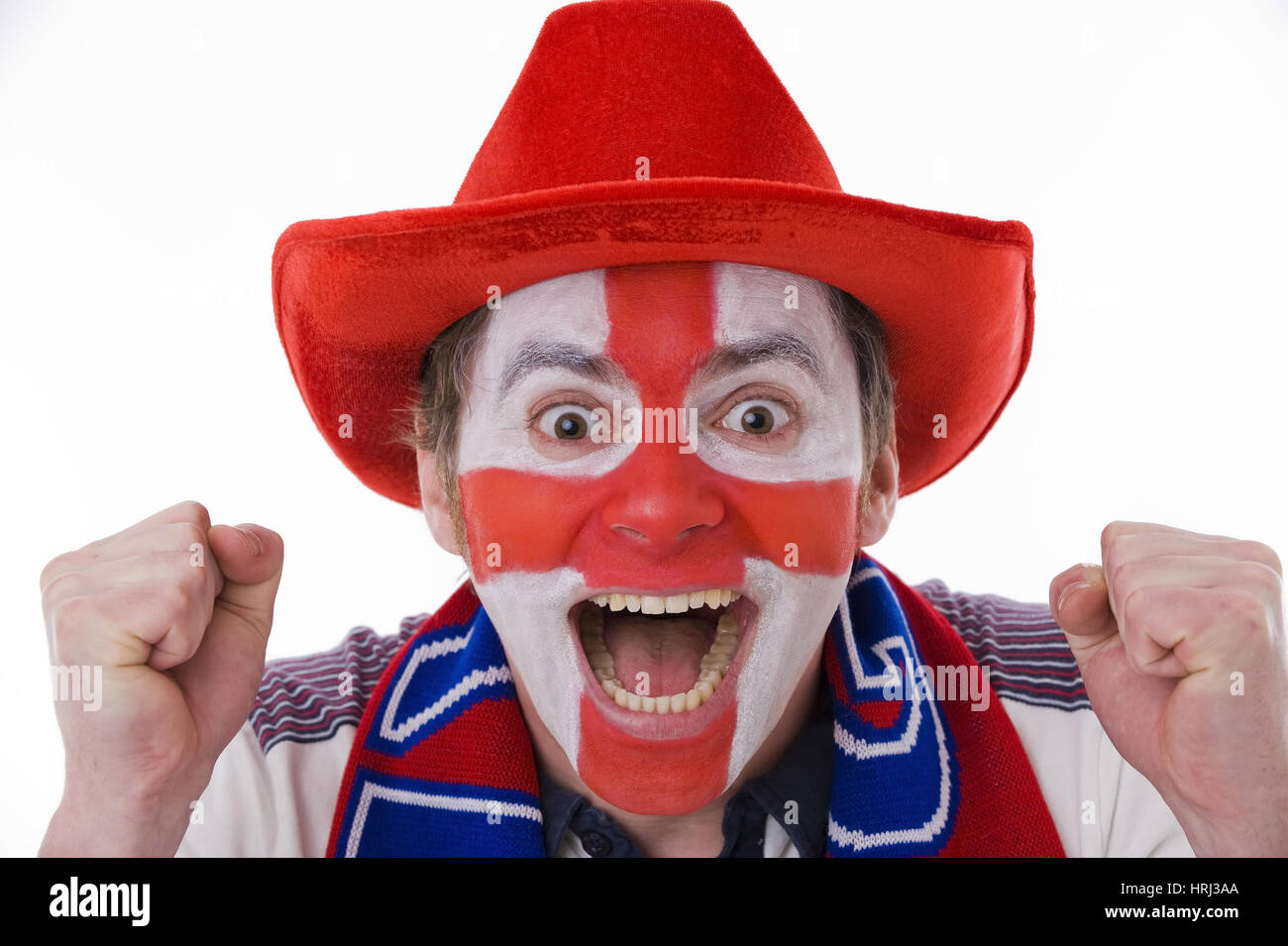 English football fan , Englischer Fussballfan zeigt Emotionen Stock ...