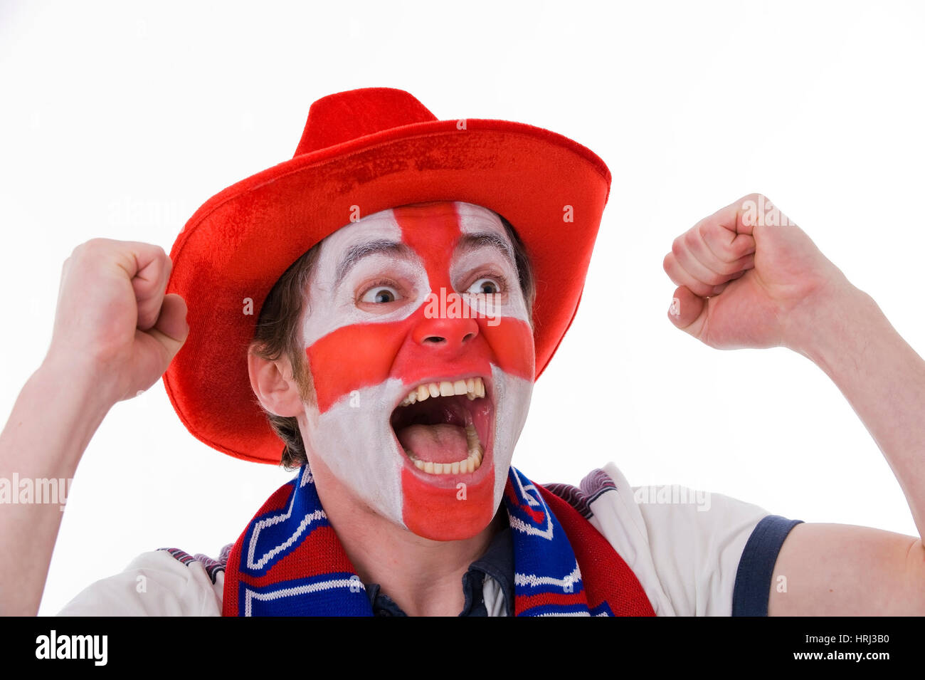 English football fan , Englischer Fussballfan zeigt Emotionen Stock ...