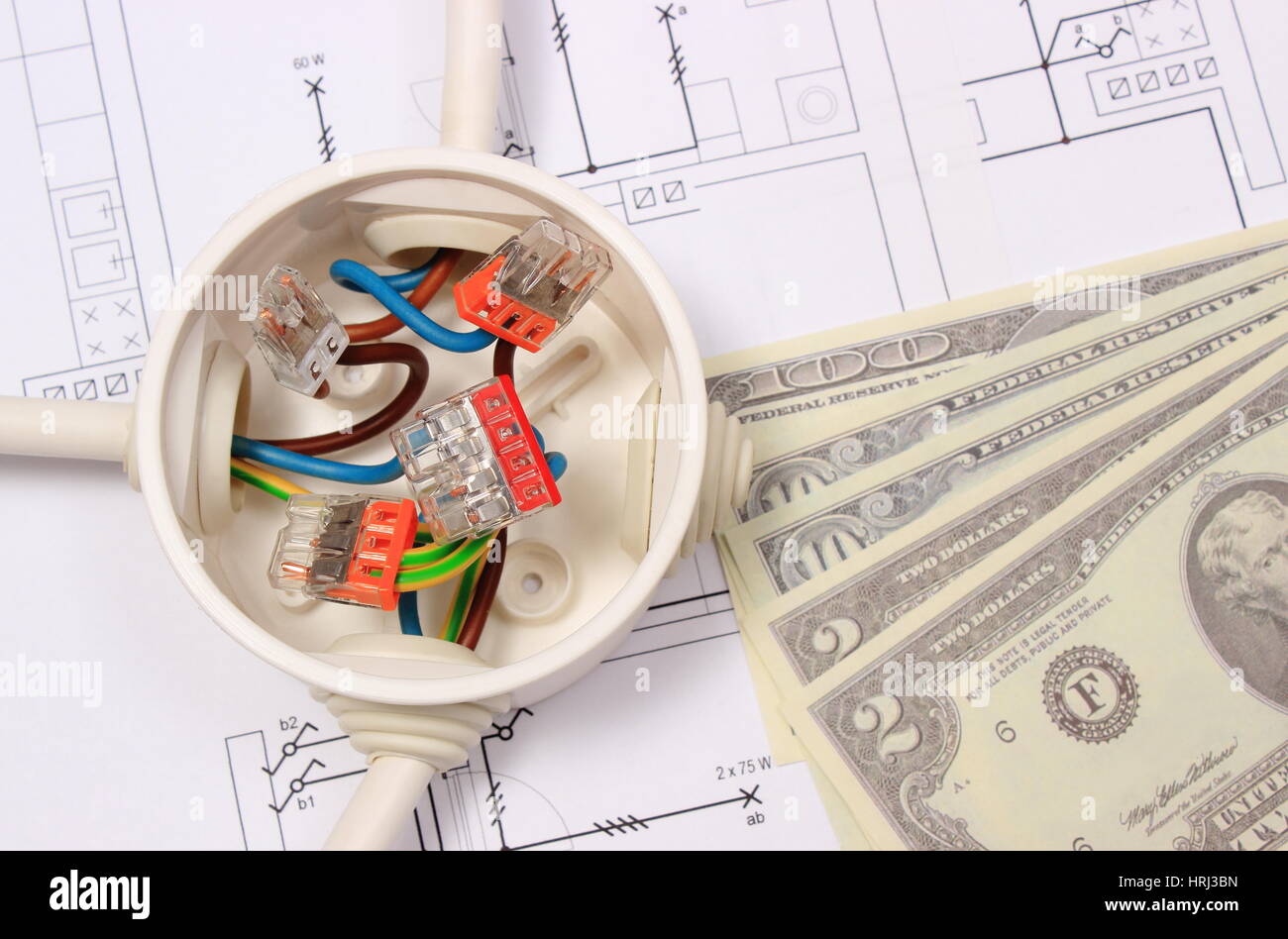 Copper wire connections in electrical hi-res stock photography and ...