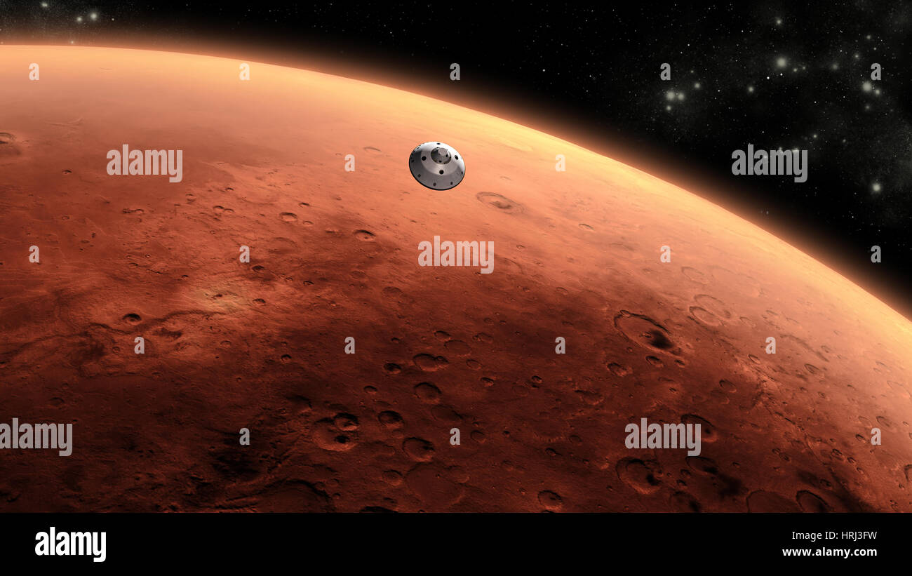 Mars Science Laboratory Approaching Mars Stock Photo - Alamy